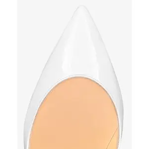 CHRISTIAN LOUBOUTIN Hot Chick 100 Patent-leather Courts - Bianco