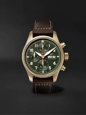 IWC SCHAFFHAUSEN Pilot's Spitfire Automatic Chronograph 41mm Watch - Green