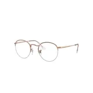 Ray-ban Ray-Ban Round Eyeglasses Frame Shiny Rose Gold
