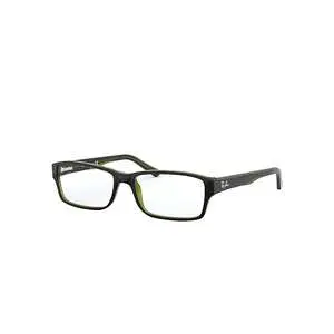 Ray-ban Rectangular Eyeglasses - Havana On Green Transparent