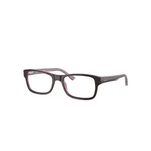 Ray-ban Ray-Ban Rectangle Eyeglasses Brown On Pink
