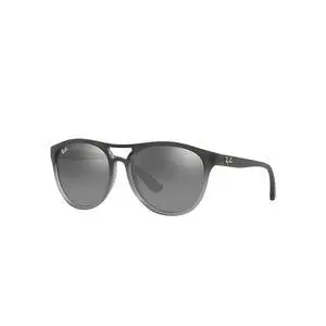 Ray-ban Oval Sunglasses - Rubber Grey On Clear Grey
