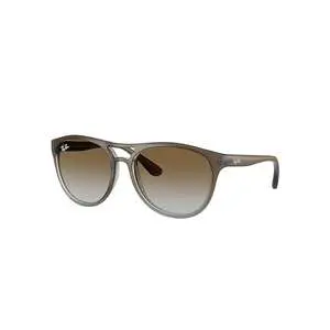 Ray-ban Oval Sunglasses - Top Brown On Clear Grey