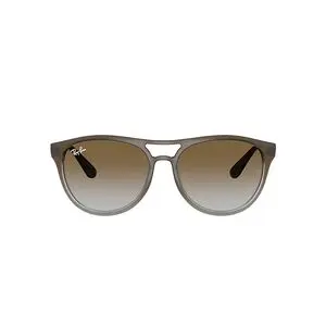 Ray-ban Oval Sunglasses - Top Brown On Clear Grey