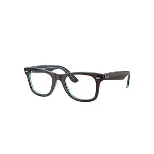 Ray-ban Wayfarer Ease Optics Eyeglasses Frame - Brown On Transparent Blue