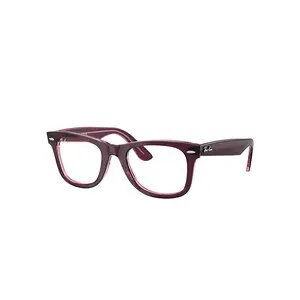 Ray-ban Wayfarer Ease Optics Eyeglasses Frame - Violet On Transparent Pink