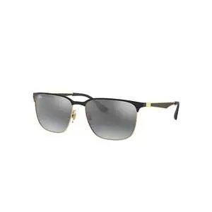 Ray-ban Square Frame Sunglasses - Black On Gold