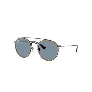 Ray-ban Round Double Bridge Sunglasses - Black