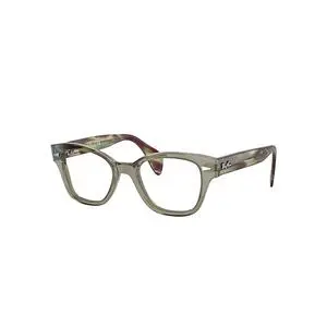 Ray-ban Ray-Ban Square Frame Eyeglasses Striped Green Havana