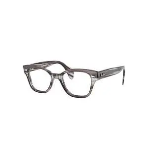 Ray-ban Ray-Ban Square Frame Eyeglasses Striped Grey