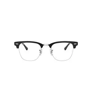 Ray-ban Clubmaster Metal Optics Eyeglasses Frame Clear Lenses - Black