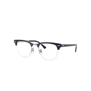 Ray-ban Ray-Ban Clubmaster Metal Optics Eyeglasses Frame Blue On Silver
