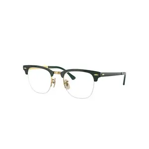 Ray-ban Ray-Ban Clubmaster Metal Optics Eyeglasses Frame Green On Gold