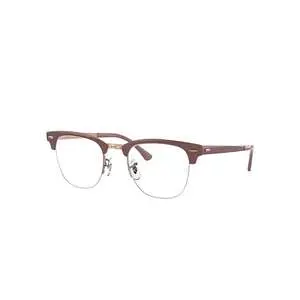 Ray-ban Ray-Ban Clubmaster Metal Optics Eyeglasses Frame Light Brown