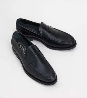 TOD'S Leather Loafers - Black