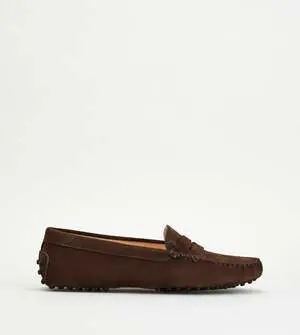 TOD'S Gommino Loafers In Suede Brown