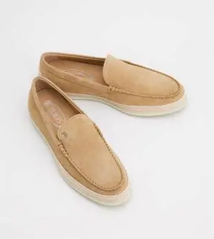 TOD'S Suede Slip-ons - Beige