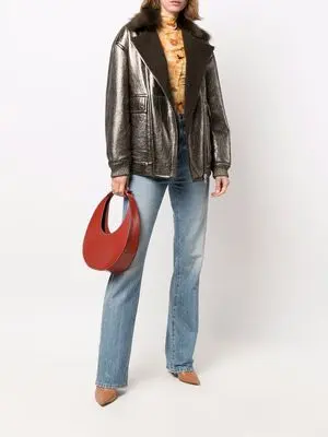 YVES SALOMON Longline Leather Jacket