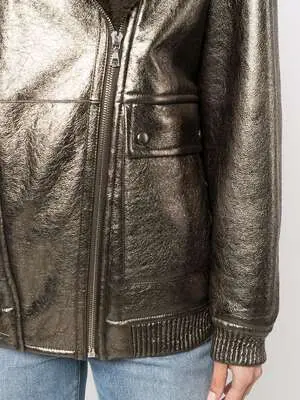 YVES SALOMON Longline Leather Jacket