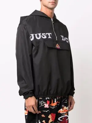 JUST DON Logo-print Hooded Windbreaker