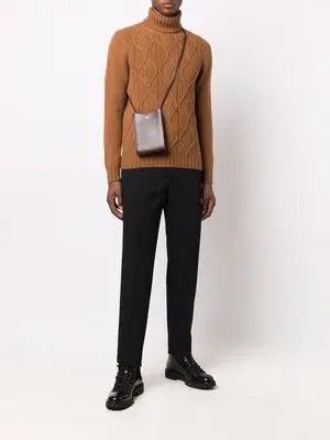DRUMOHR Chunky Turtleneck Cashmere Jumper - Brown