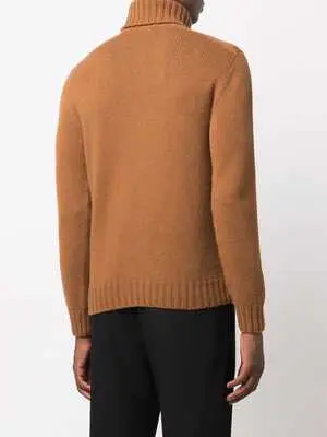 DRUMOHR Chunky Turtleneck Cashmere Jumper - Brown