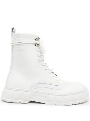 VIRON Eco Leather Combat Boots