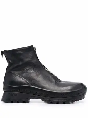 Guidi Zipped Leather Ankle Boots