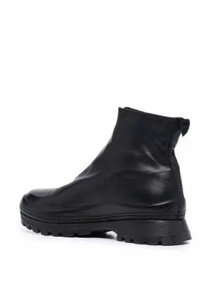 Guidi Zipped Leather Ankle Boots