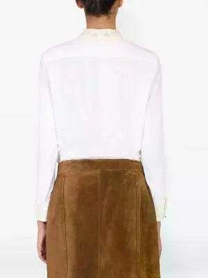 Saint Laurent Lace-trim Striped Shirt
