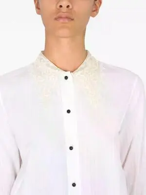 Saint Laurent Lace-trim Striped Shirt