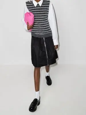 GANNI High-waist Zip-up A-line Skirt