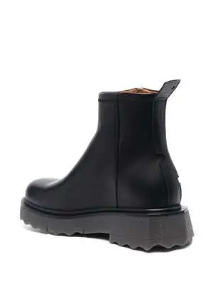 Off-White Zip-fastening Sponge Ankle Boots - Black