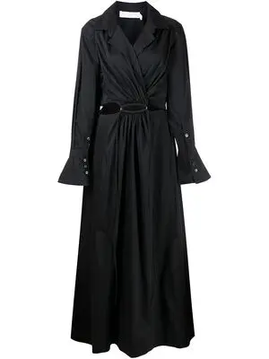 Simkhai Alex Cut-out Flared Maxi Dress - Black