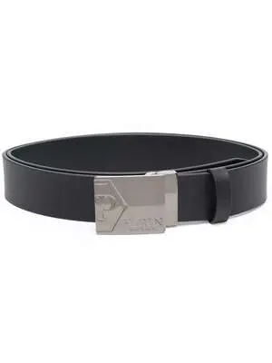 Philipp Plein Buckle-fastening Leather Belt - Black