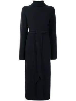 Nanushka Canaan Belted Knitted Dress - Blue