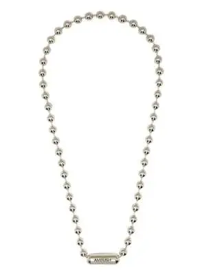 AMBUSH Bead-chain Necklace - Silver
