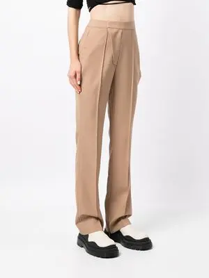 AMBUSH High-waisted Flared Trousers - Brown