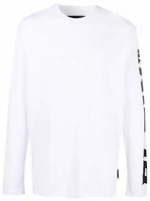 Philipp Plein Round Neck Long-sleeved T-shirt - White