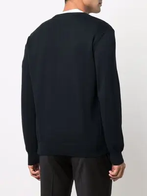 Philipp Plein Logo-patch V-neck Jumper - Blue