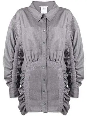 Stella McCartney Ruched Wool Shirt Dress
