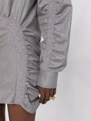 Stella McCartney Ruched Wool Shirt Dress