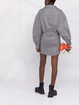 Stella McCartney Ruched Wool Shirt Dress