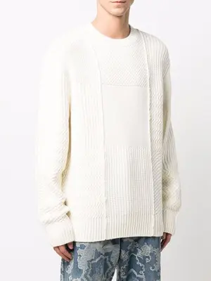 DIESEL® Textured-knit Wool Jumper - White