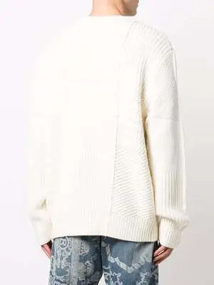 DIESEL® Textured-knit Wool Jumper - White