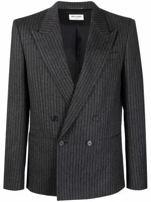 Saint Laurent Striped Double-breasted Blazer