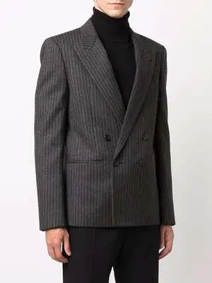 Saint Laurent Striped Double-breasted Blazer