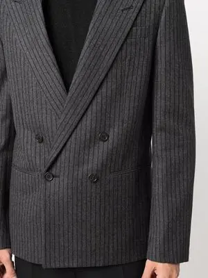 Saint Laurent Striped Double-breasted Blazer