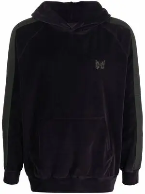 Needles Logo Embroidered Hoodie - Purple