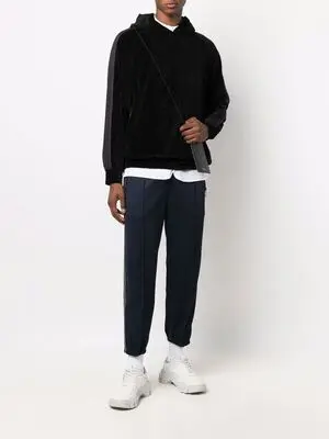 Needles Side-stripe Pullover Hoodie - Black